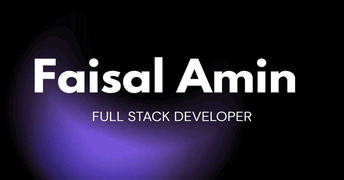 Faisal Amin | Portfolio